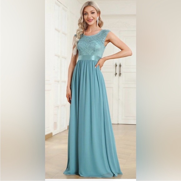 Ever Pretty | Dresses | Ever Pretty Teal Sleeveless Maxi Dress | Poshmark
